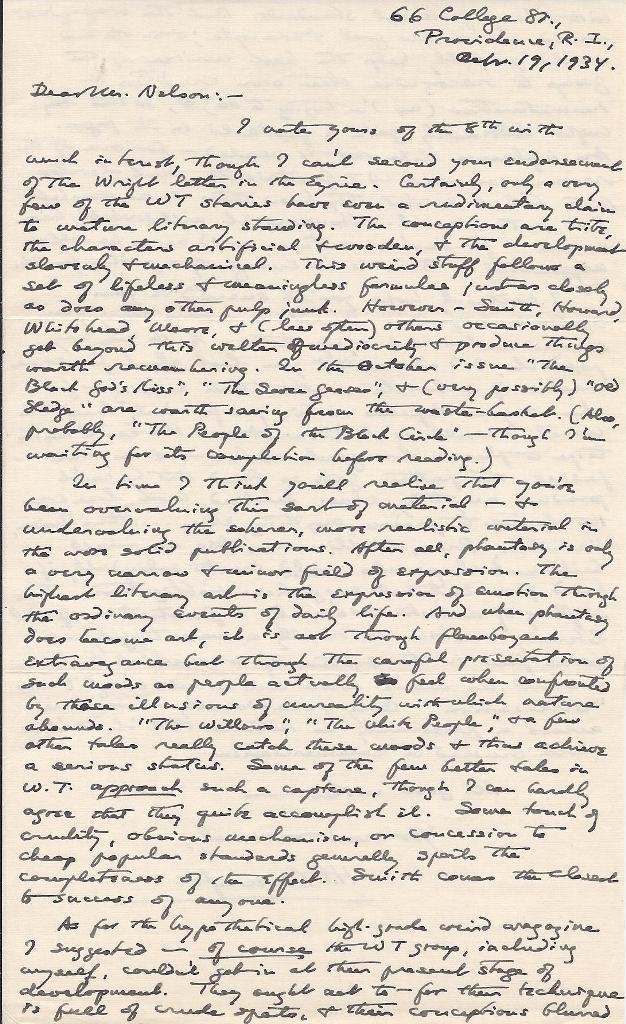 Scans and transcript of letters written by H.P. Lovecraft – The ...